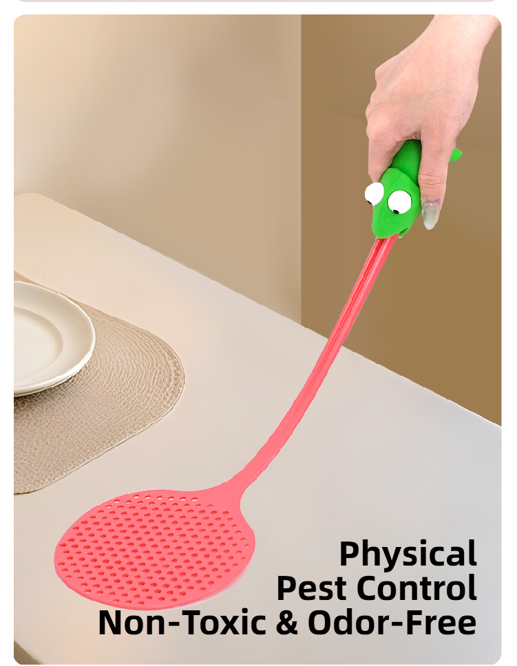 Joie Chameleon Fly Swatter Durable Mesh Plastic Long Handle Mosquito ...