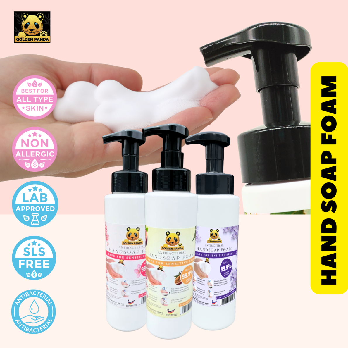 [GOLDEN PANDA] Hand Soap Foam/Antibacterial Bubble Foaming Hand Soap ...