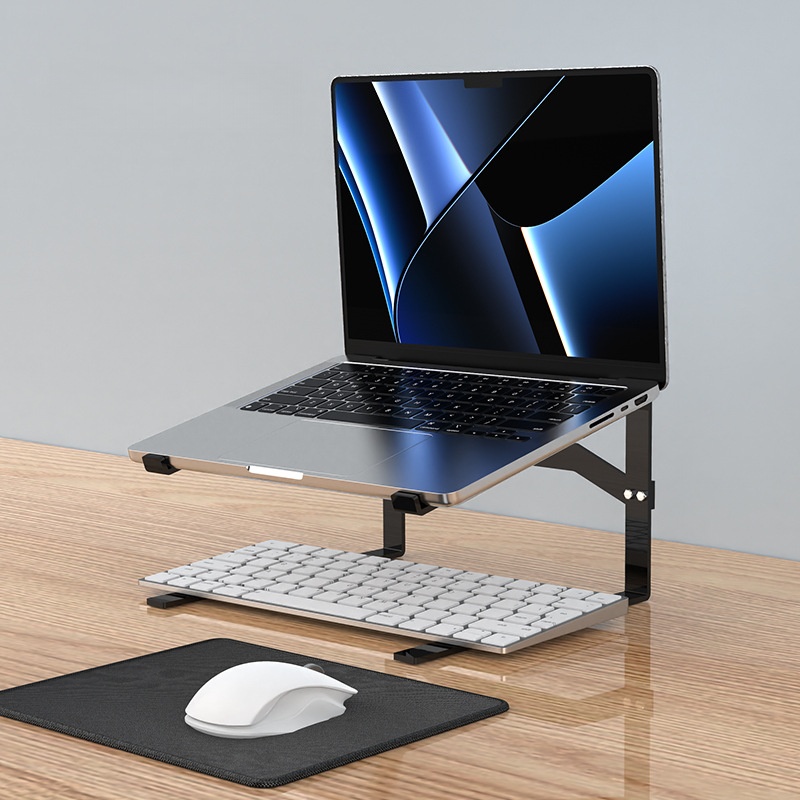 Laptop Stand Folding Metal Notebook Stand Riser Detachable Laptop ...
