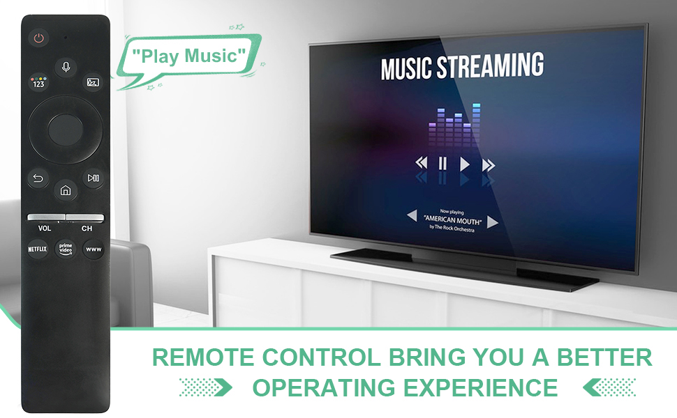 Voice Control Remote for Samsung Smart TV QLED UHD Curved 4K 8K Series ...