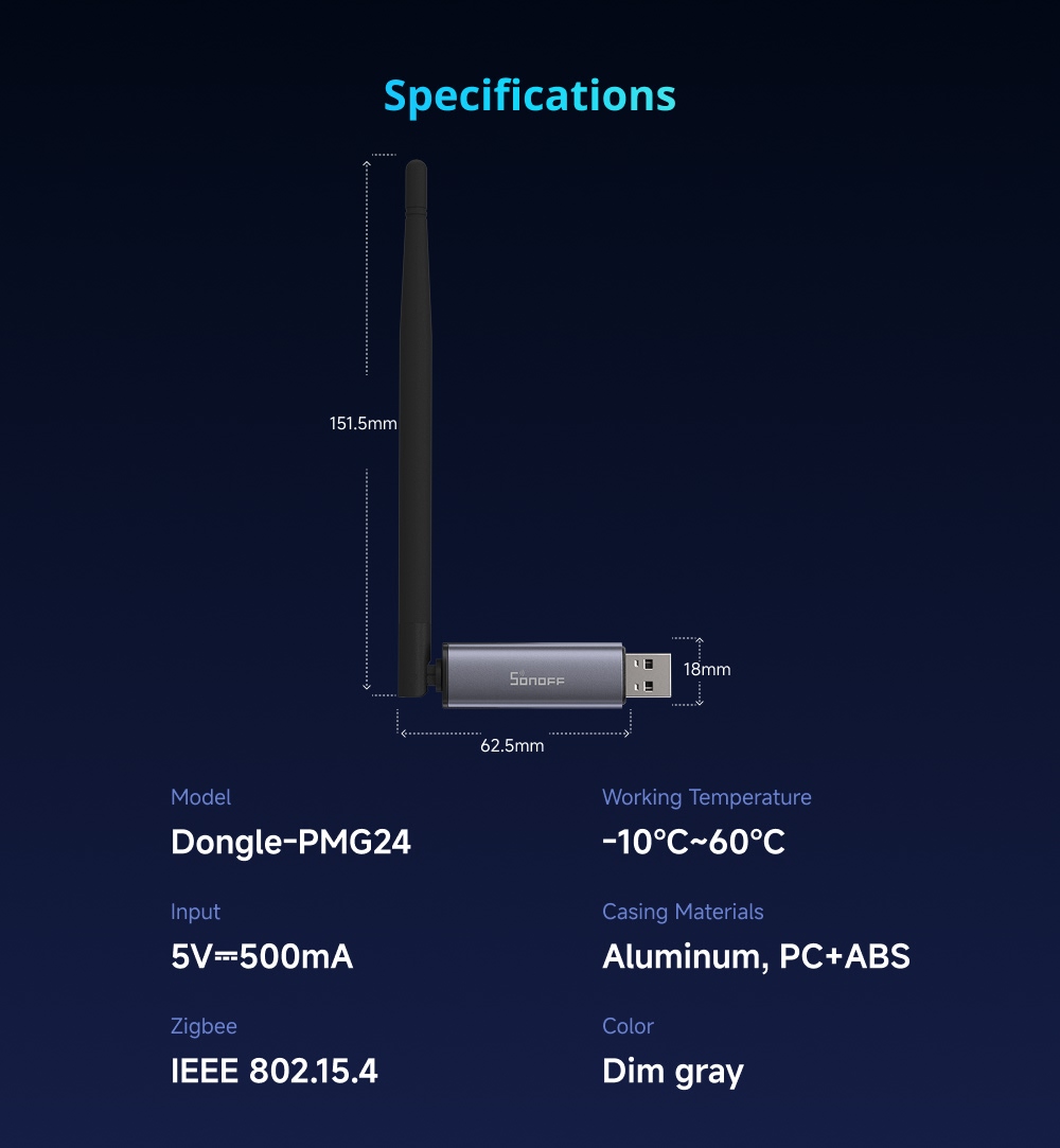 SONOFF Dongle Plus MG24 Zigbee/Thread USB Dongle Based on EFR32MG24 ...