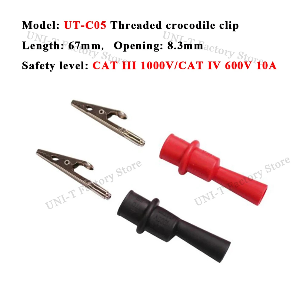 UNI-T Multimeter Test Leads Probes Clamp Meter Alligator Clip Tweezer ...