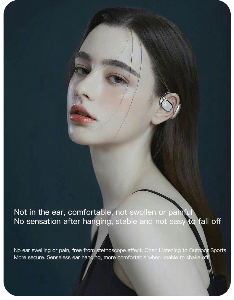 GT208 Earbuds Open-Ear Bluetooth 5.4 Earphones Premium Comfort Secure Ear-Hugging Fit High ...