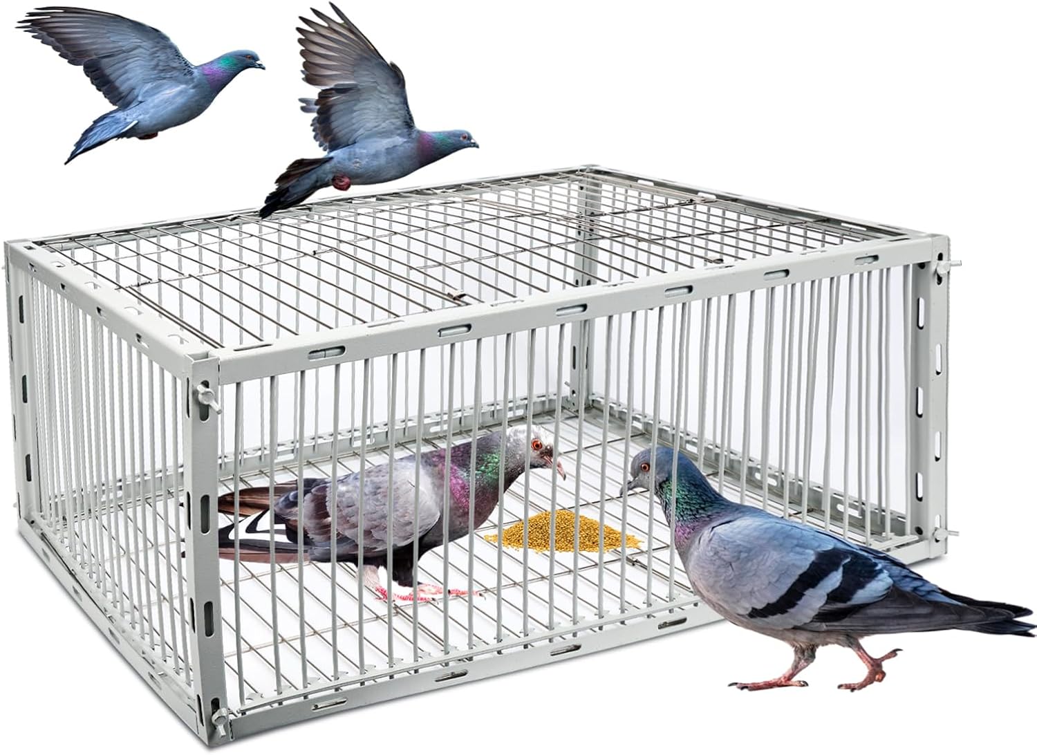 Heavy-duty anti-escape bird catching cage, all-weather outdoor animal ...