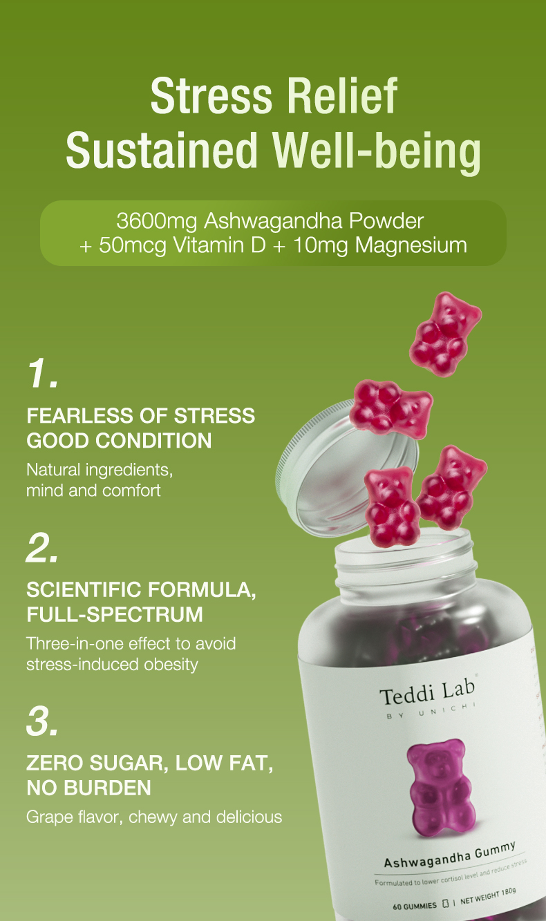 【Official】Unichi Teddi lab Gummy, Hair Care 2.0/ Nicotinamide/ Apple ...