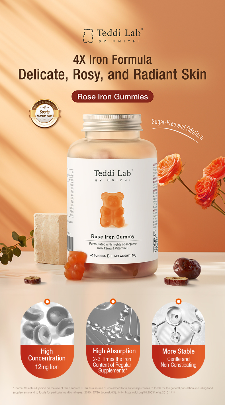 【Official】Unichi Teddi lab Gummy, Hair Care 2.0/ Nicotinamide/ Apple ...