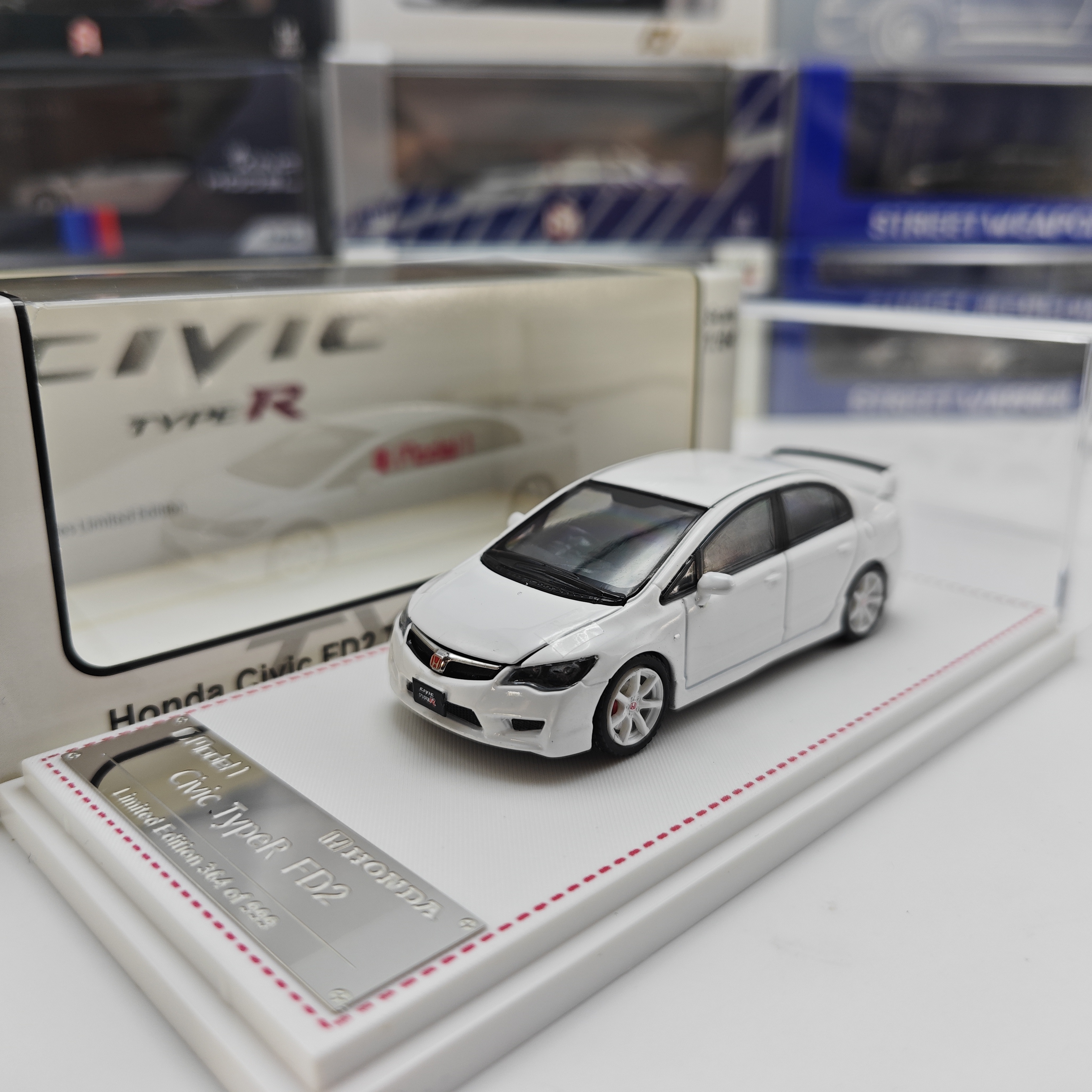 Model1 1/64 White Civic FD2 Type R Sports Model Metal Diecast Car ...