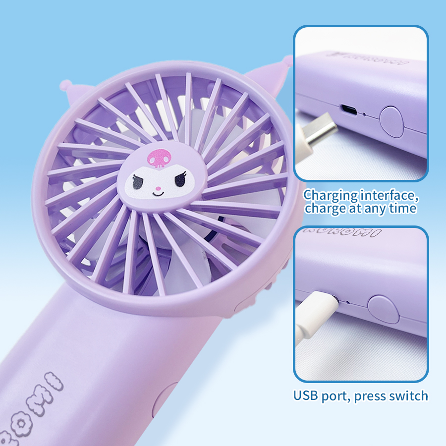 MINISO Sanrio Series Handheld Cooling Fan Adorable 1800mah Mini Fan ...
