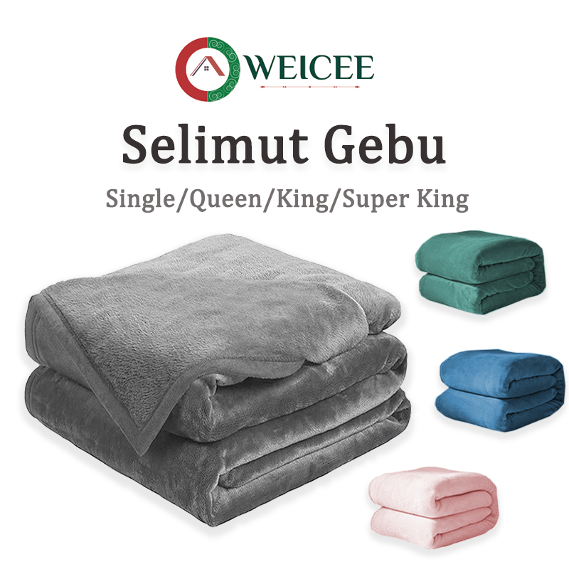 Selimut Gebu Blanket Single/Queen/King/Super King Size Flannel Ultra ...