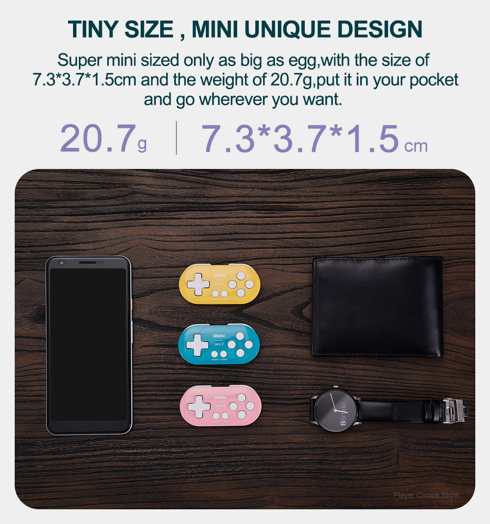 SALANGE 8BitDo Zero 2 for Nintendo Switch 2 Controller Gamepads PC Switch Steam Windows 10 11 ...