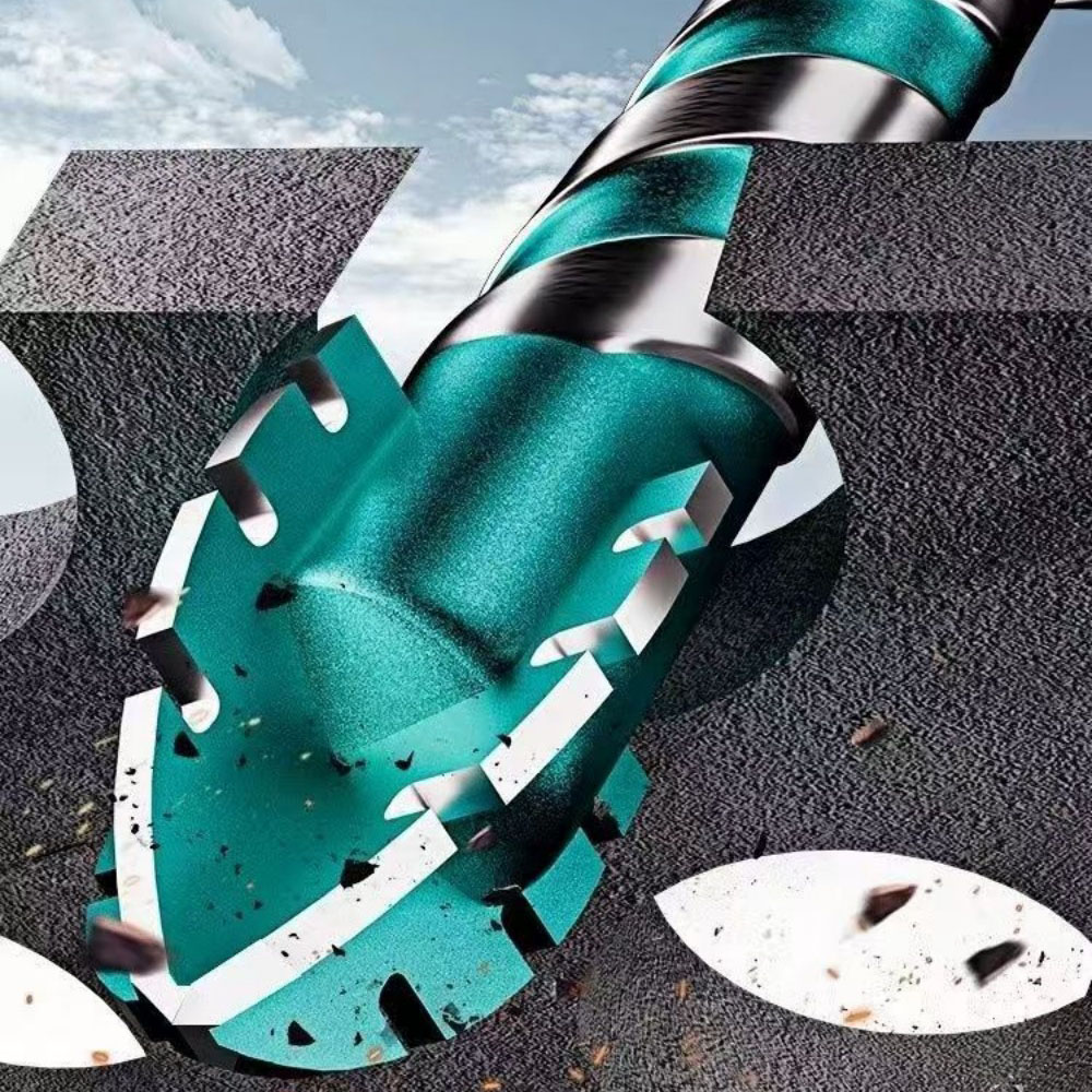 Four Blade Serrated Eccentric Drill Bit, Ceramic Tile Concrete Drilling ...