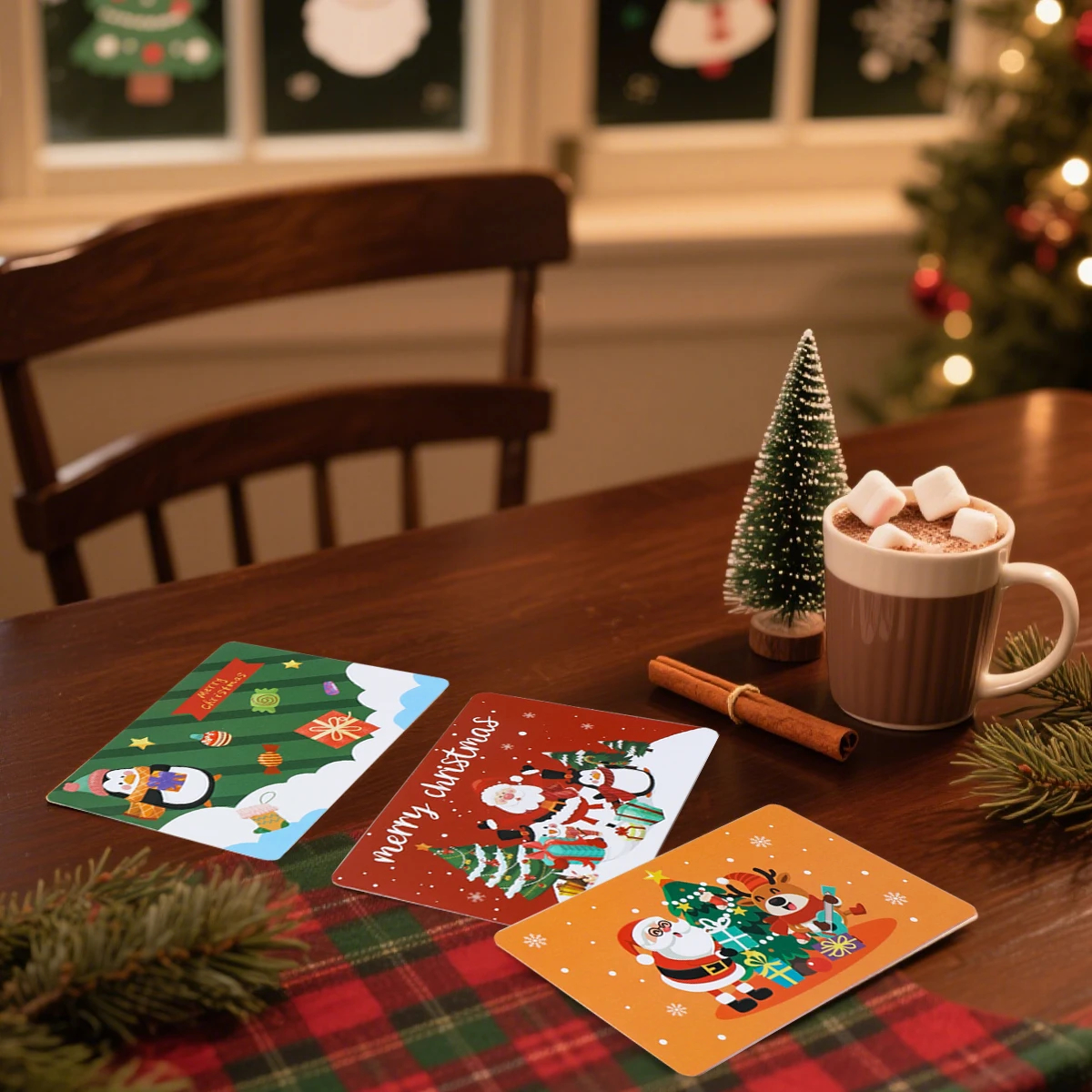 20Pcs Christmas Scratch Card Parent Child Interaction Card Kindergarten ...