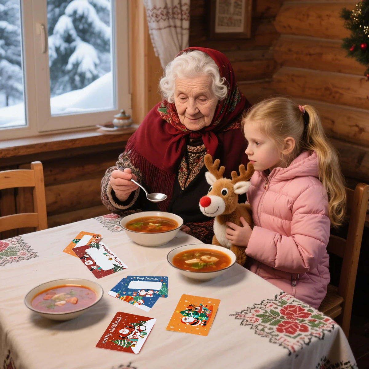 20Pcs Christmas Scratch Card Parent Child Interaction Card Kindergarten ...