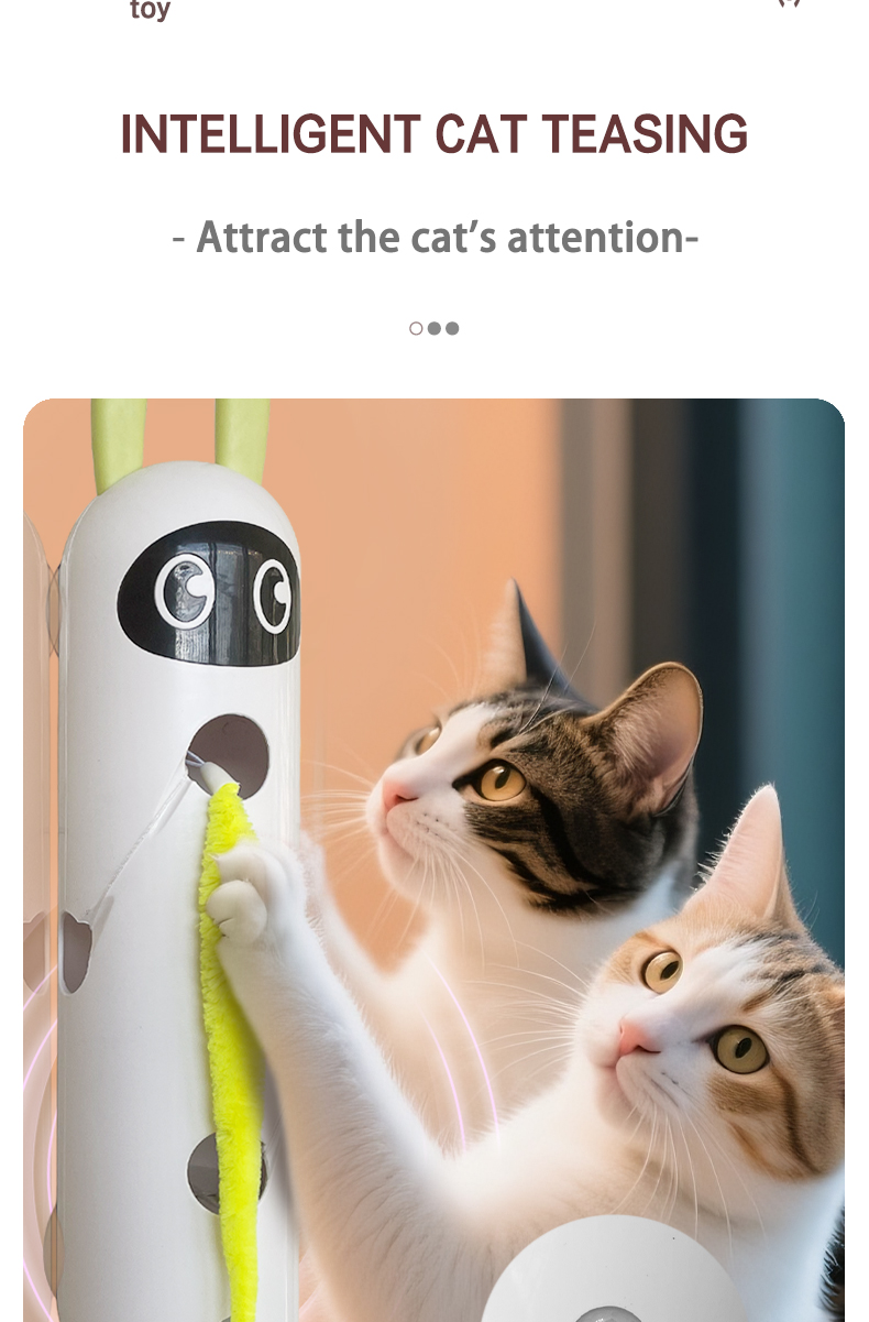 PawJoy Electric Caterpillar Cat Toy Automatic Interactive Sensor Chase ...
