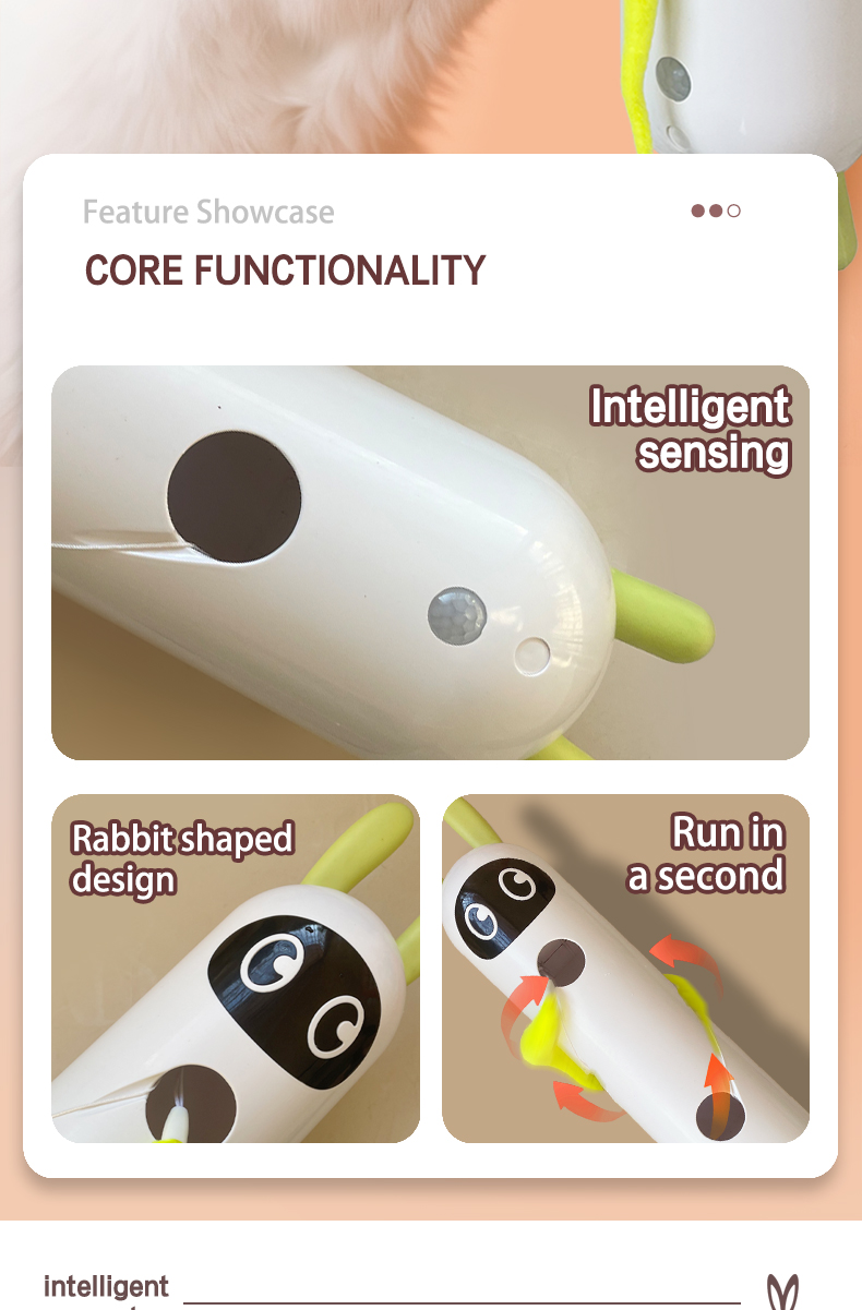 PawJoy Electric Caterpillar Cat Toy Automatic Interactive Sensor Chase ...