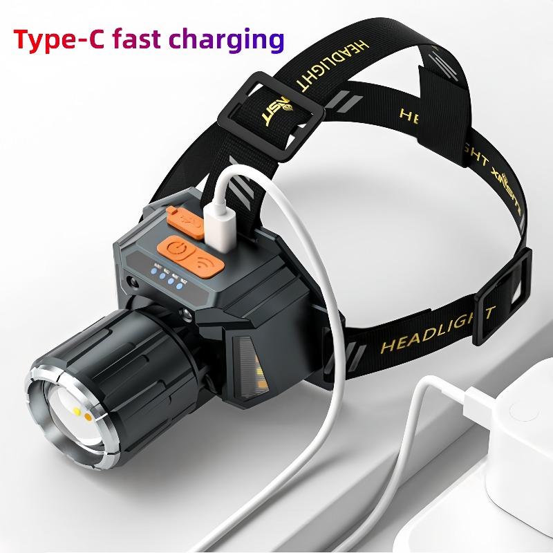 Five-light source multi-purpose strong light white laser LED headlamp ...