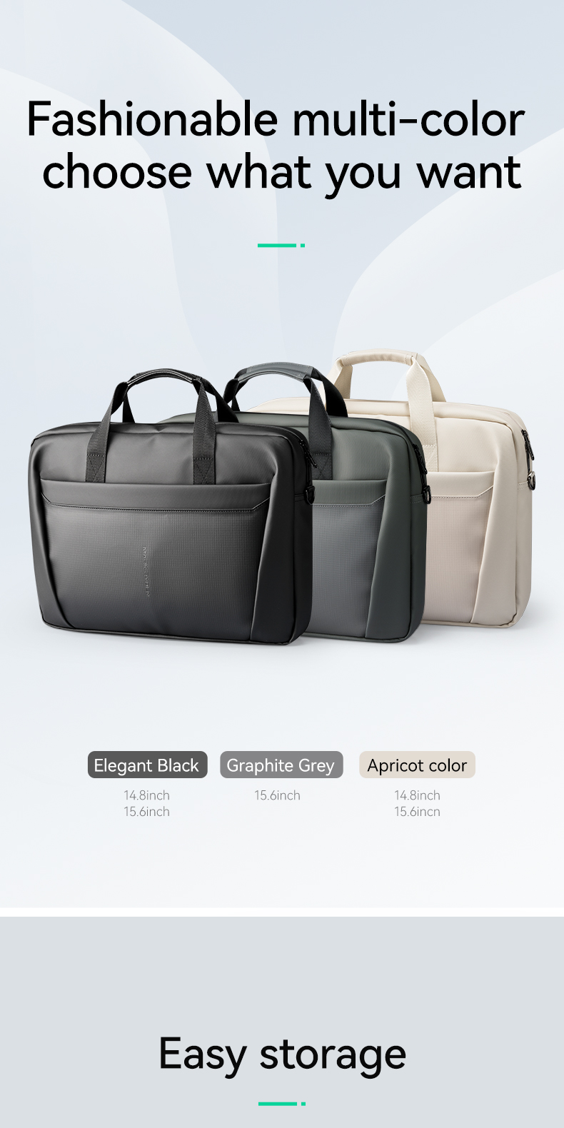 MARK RYDEN Laptop Bag 14.8"/15.6" Shoulder Beg Laptop Black/Apricot ...