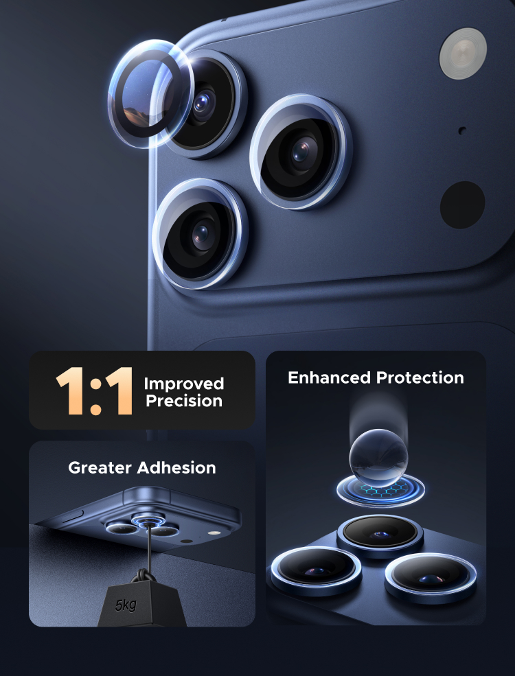 UGREEN Camera Lens Protector for iPhone 17 Series Full Lens Glass for ...
