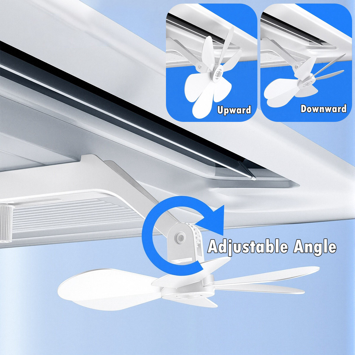 Aircon Fan Fast Cooling Kipas Anti Direct Blowing Wind Deflector ...