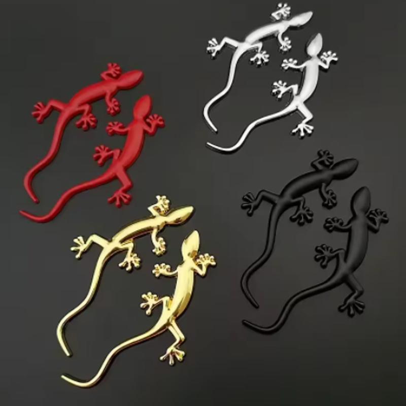 3D Metal Gecko Lizard Rear Trunk Body Emblem Badge Sticker Decals For ...