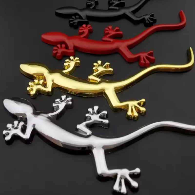 3D Metal Gecko Lizard Rear Trunk Body Emblem Badge Sticker Decals For ...