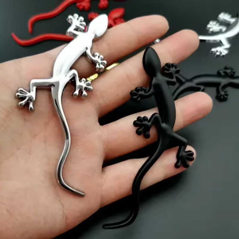 3D Metal Gecko Lizard Rear Trunk Body Emblem Badge Sticker Decals For ...