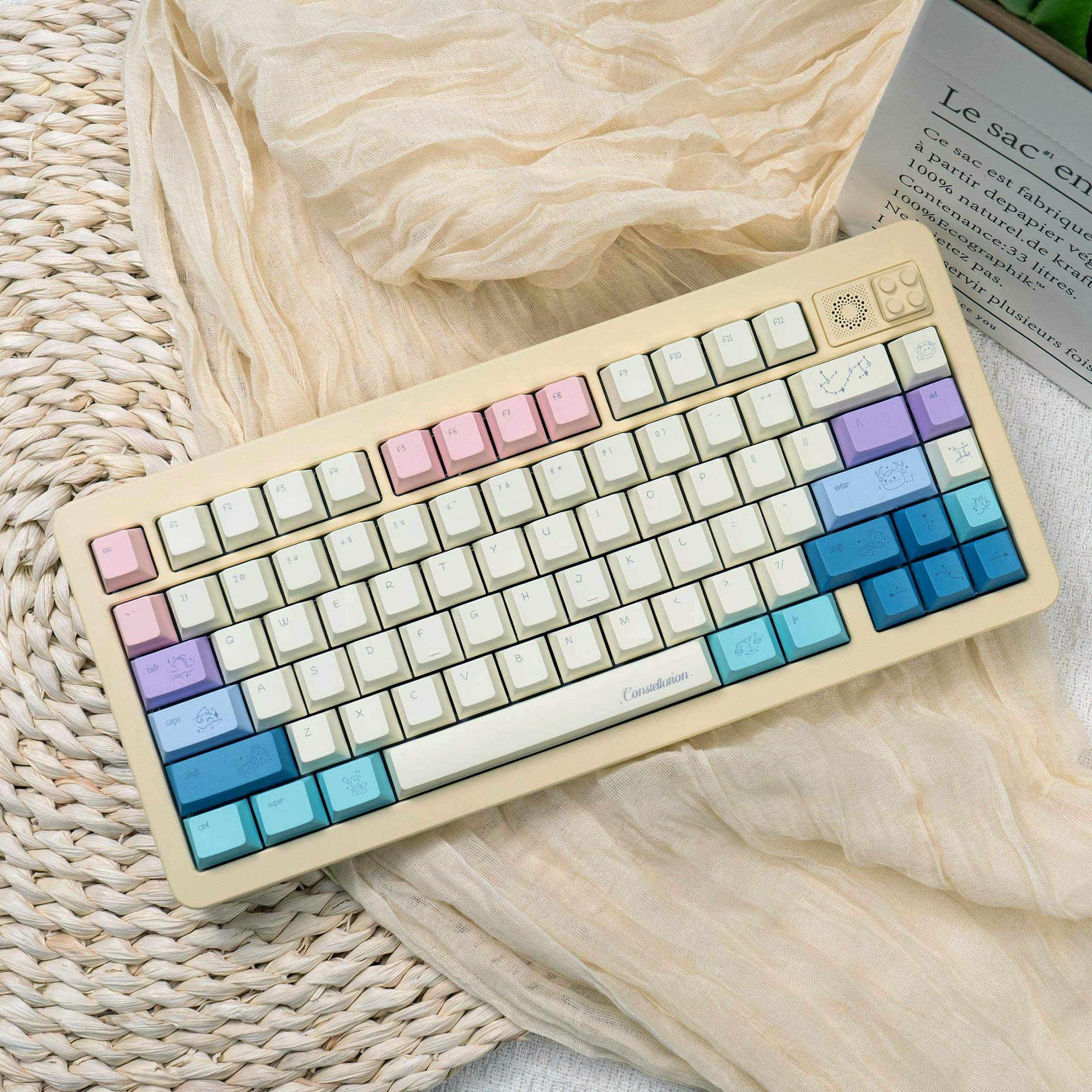 Beefun Constellation Keycaps Minimalism PBT Cherry profile Keycap set ...