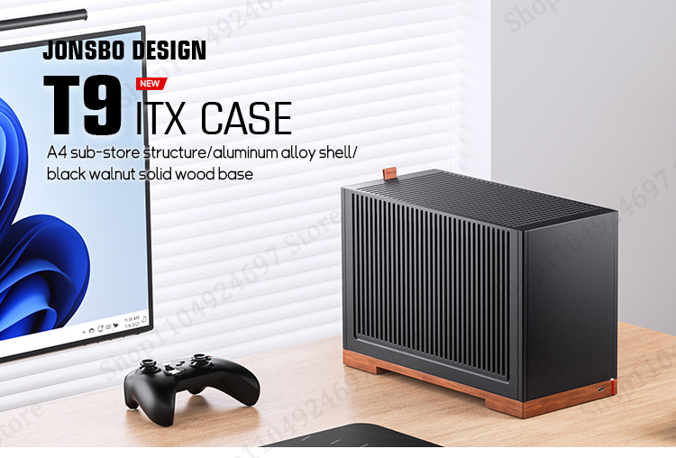 JONSBO T9 Aluminum Alloy ITX Case Desktop Computer Desktop Host MESH ...