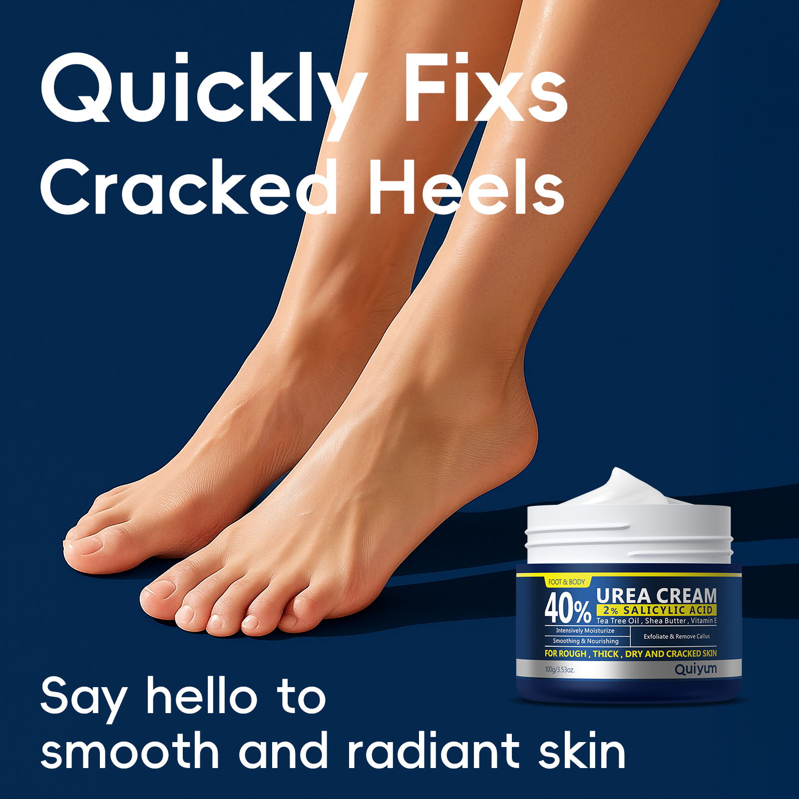 QUIYUM 40% Urea Cream 100g Intensively Moisturize For Body&Foot ...