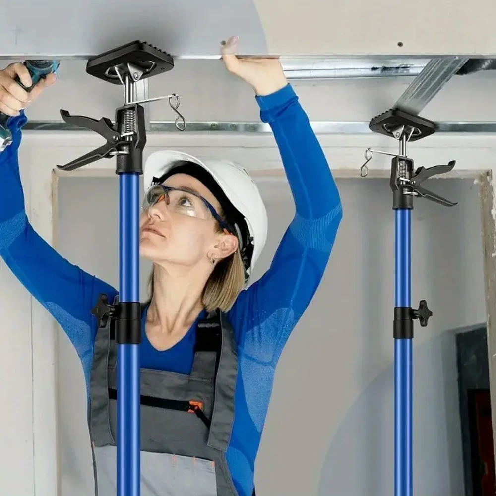 2Pcs Labor-Saving Telescopic Support Rods Jack Bar Drywall Door Lift ...