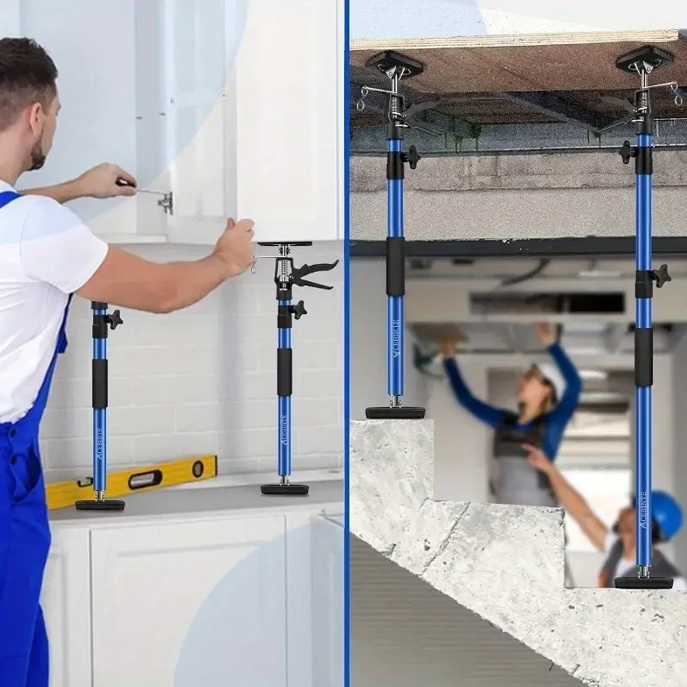 2Pcs Labor-Saving Telescopic Support Rods Jack Bar Drywall Door Lift ...