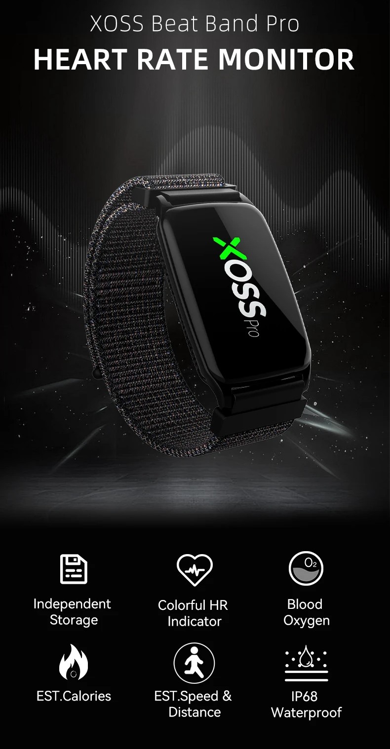 XOSS BBP Arm Heart Rate Monitor Cycling ANT+ Bluetooth IP68 Waterproof ...