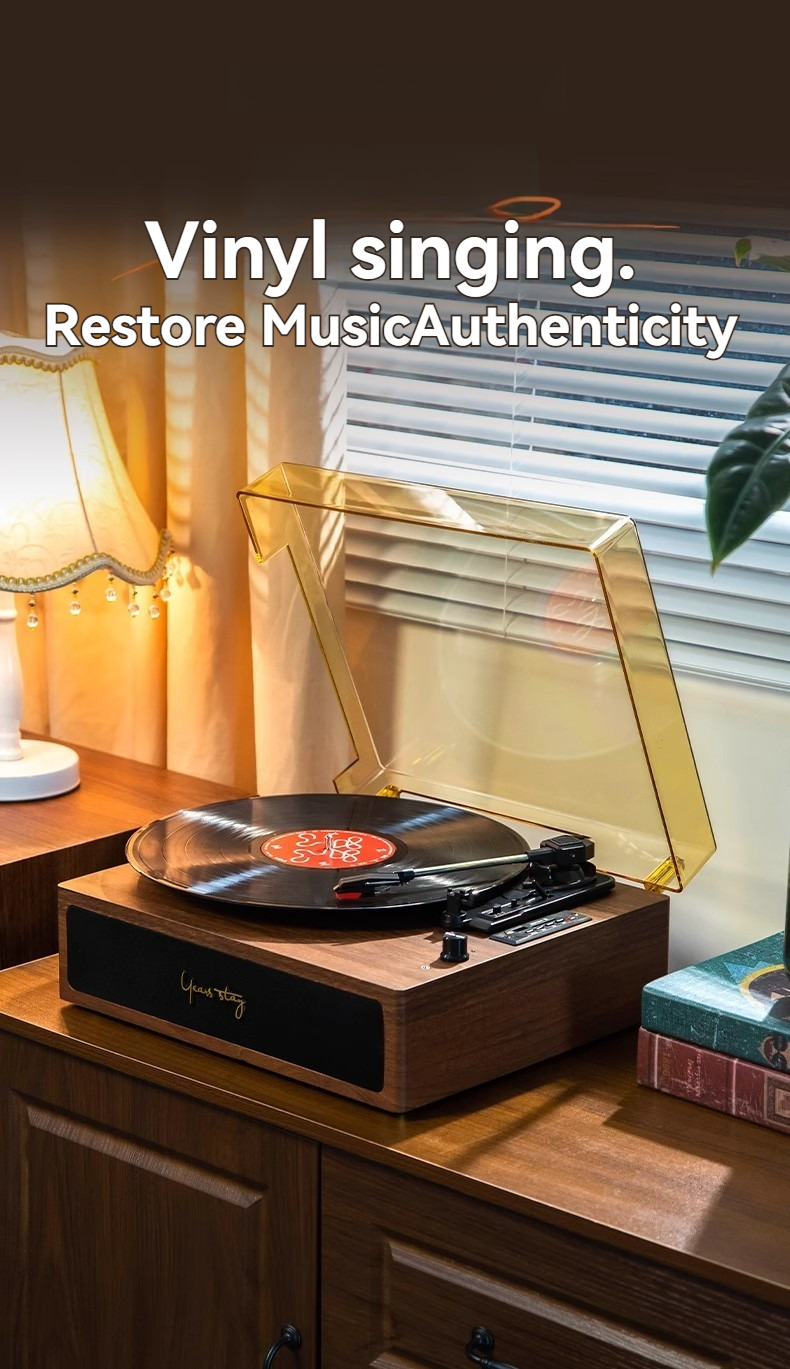 Middix Vinyl Record Player Bluetooth Speaker Built-in Speaker with USB ...