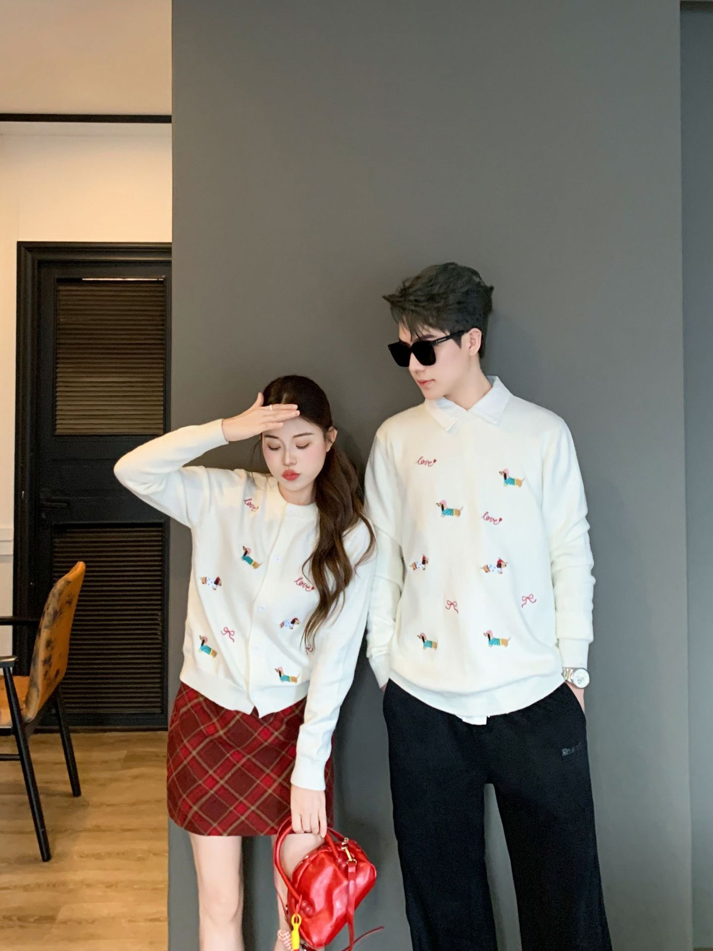 Cute Dog-Themed Family Matching Outfit - Soft Sweaters & Cardigans for ...