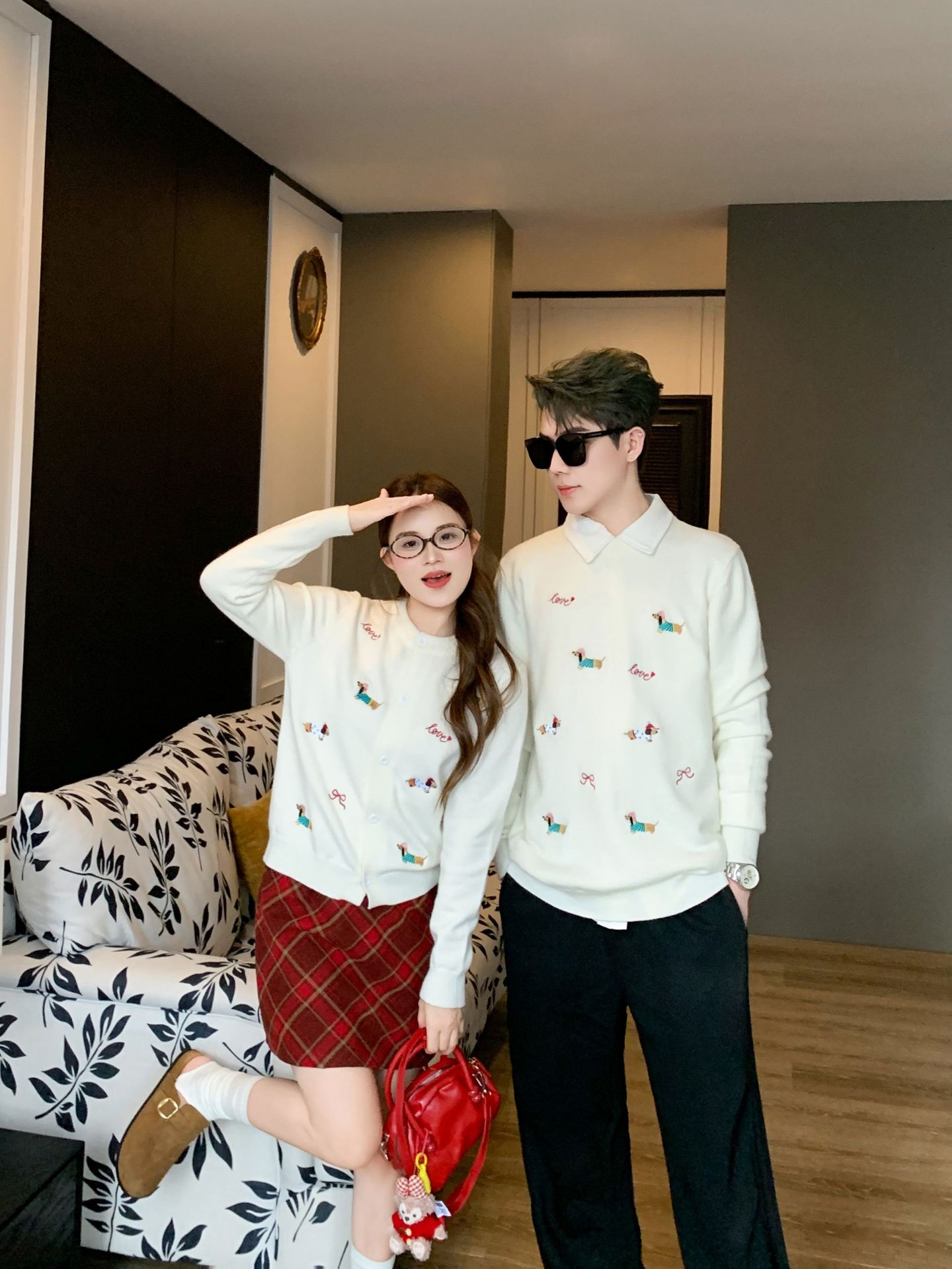 Cute Dog-Themed Family Matching Outfit - Soft Sweaters & Cardigans for ...