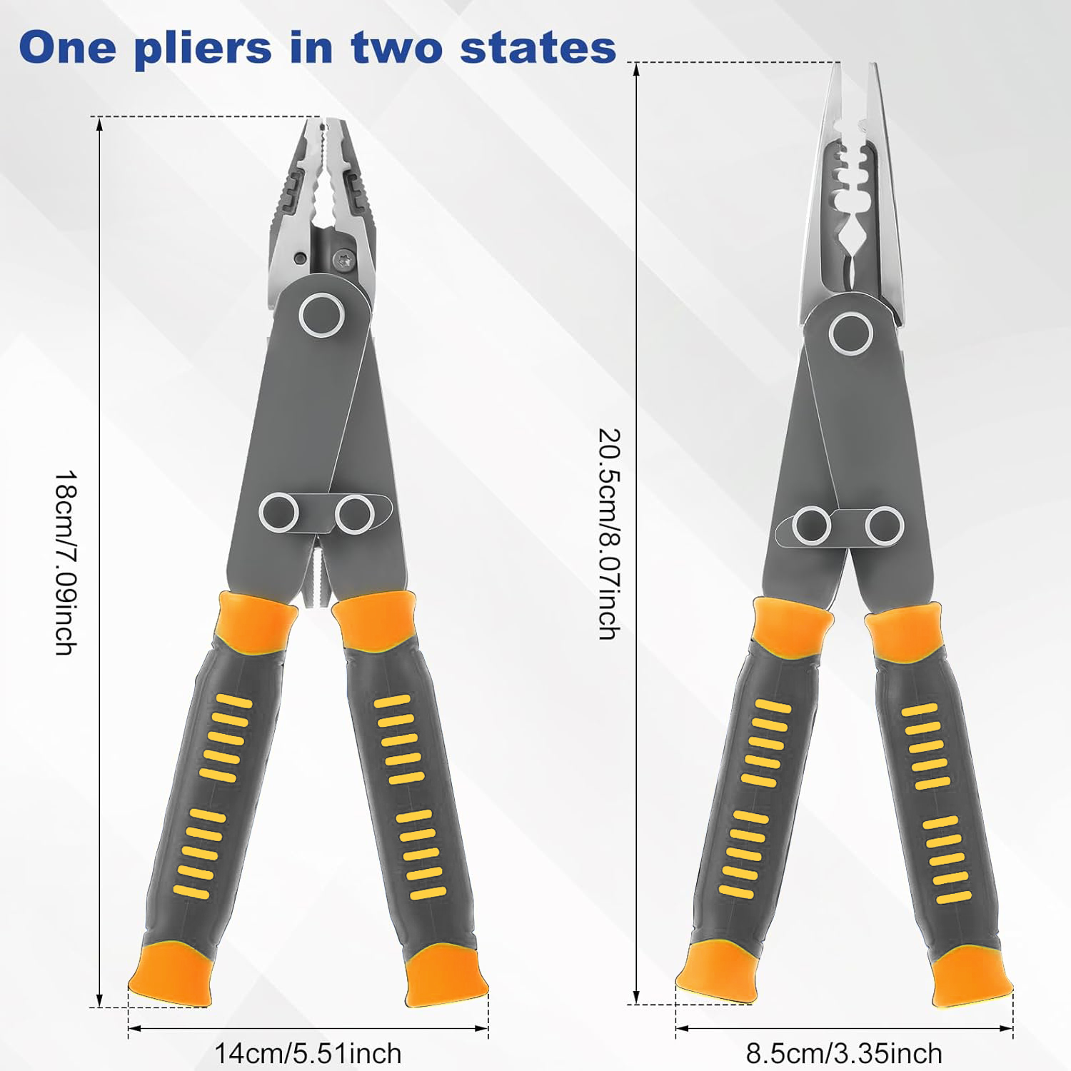 One Piece Multi-Functional Adjustable Wire Stripper Pliers Ergonomic ...