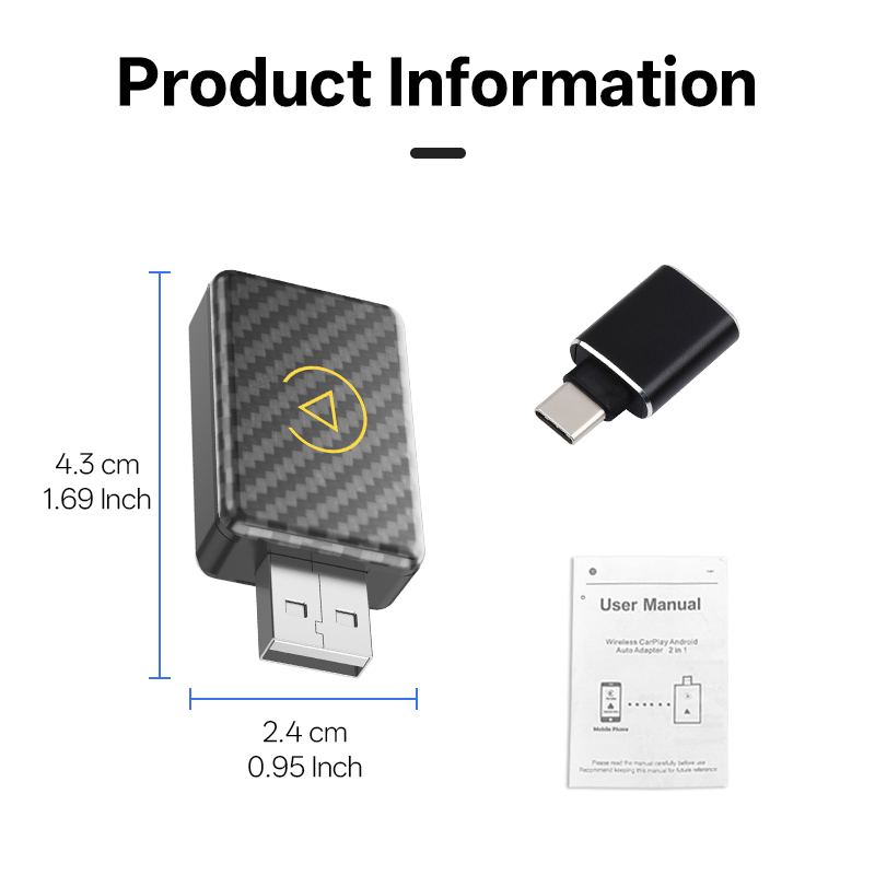Wireless CarPlay android auto adapter for factory wired car, wireless ...