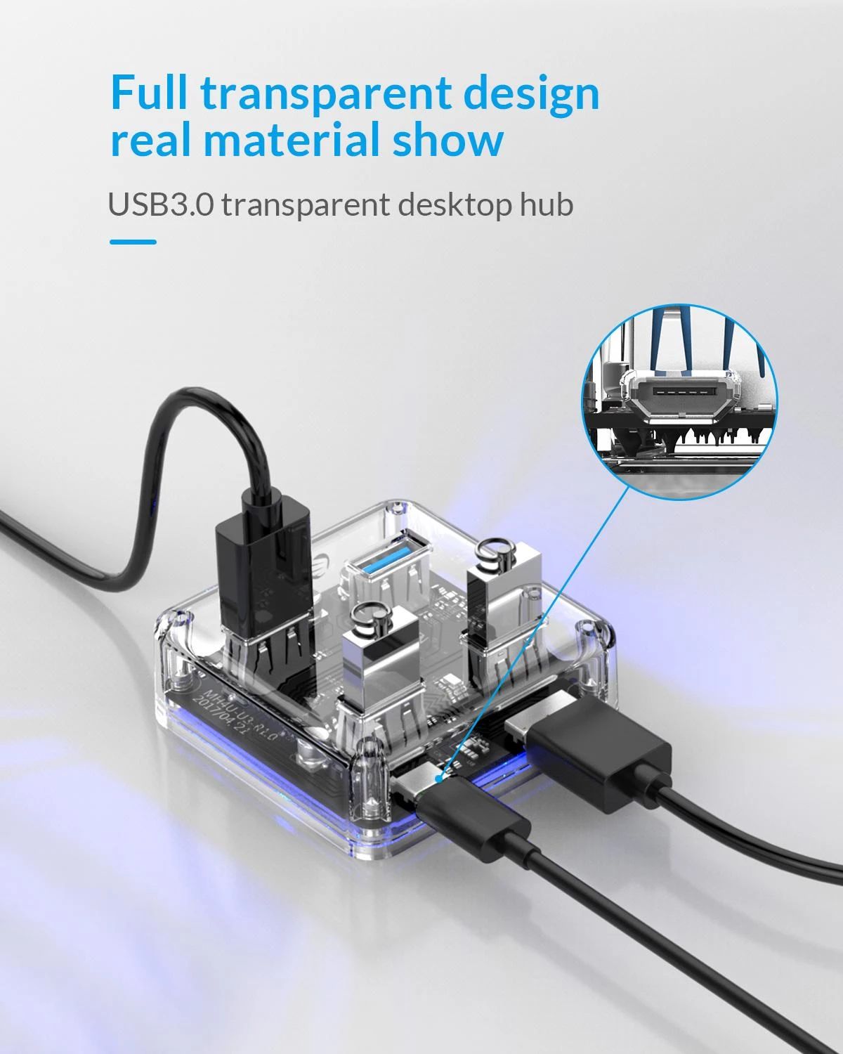 ORICO USB HUB 3.0 4 Ports USB3.0 Adapter Splitter Support External ...