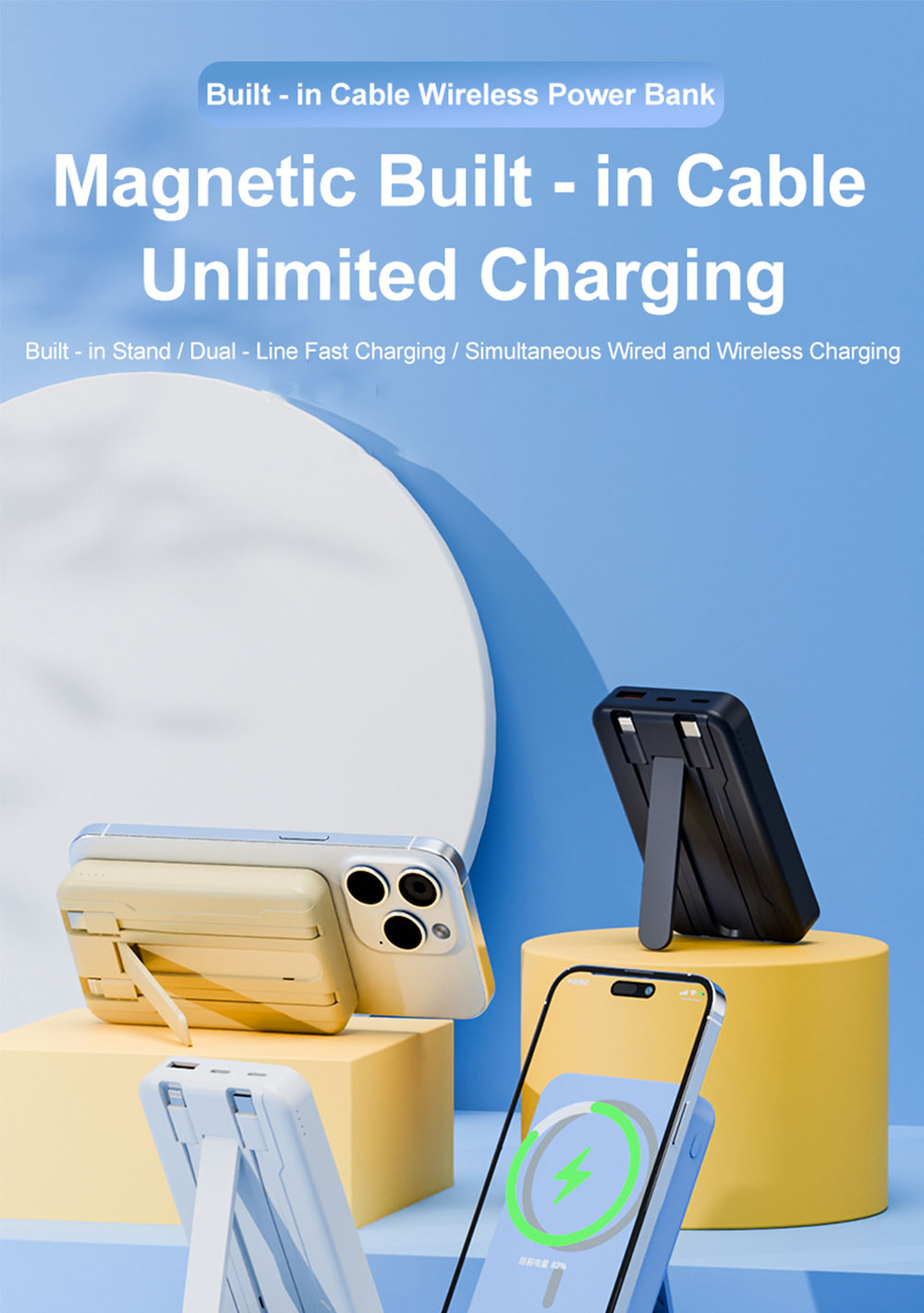 【3C Certification】3c Powerbank 20000mAh Magnetic Wireless Powerbank PD ...