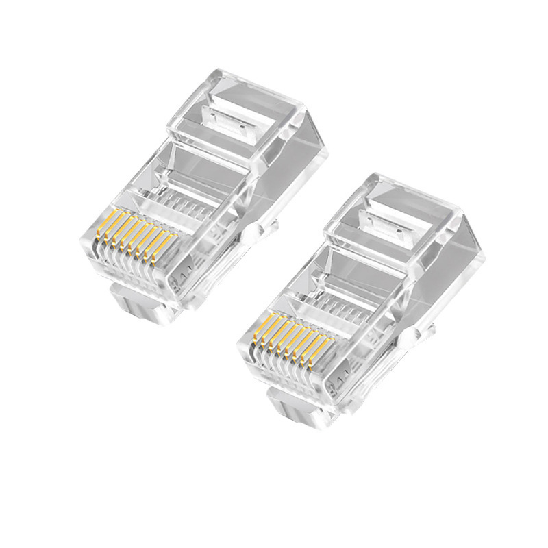 Network Crystal Head Cat6 Cat6e 100pcs RJ45 Connector Module Plug ...