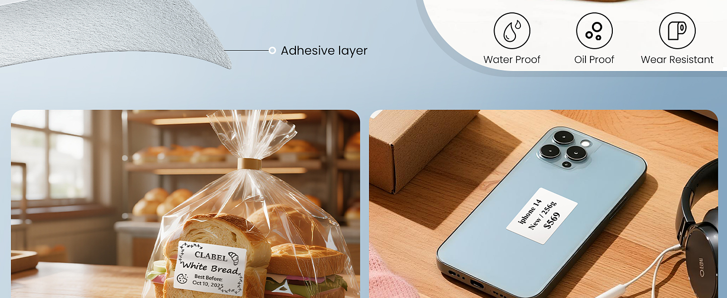 CLABEL 220B/221B/230B/320B Label Sticker, Thermal Sticker, Food Sticker ...