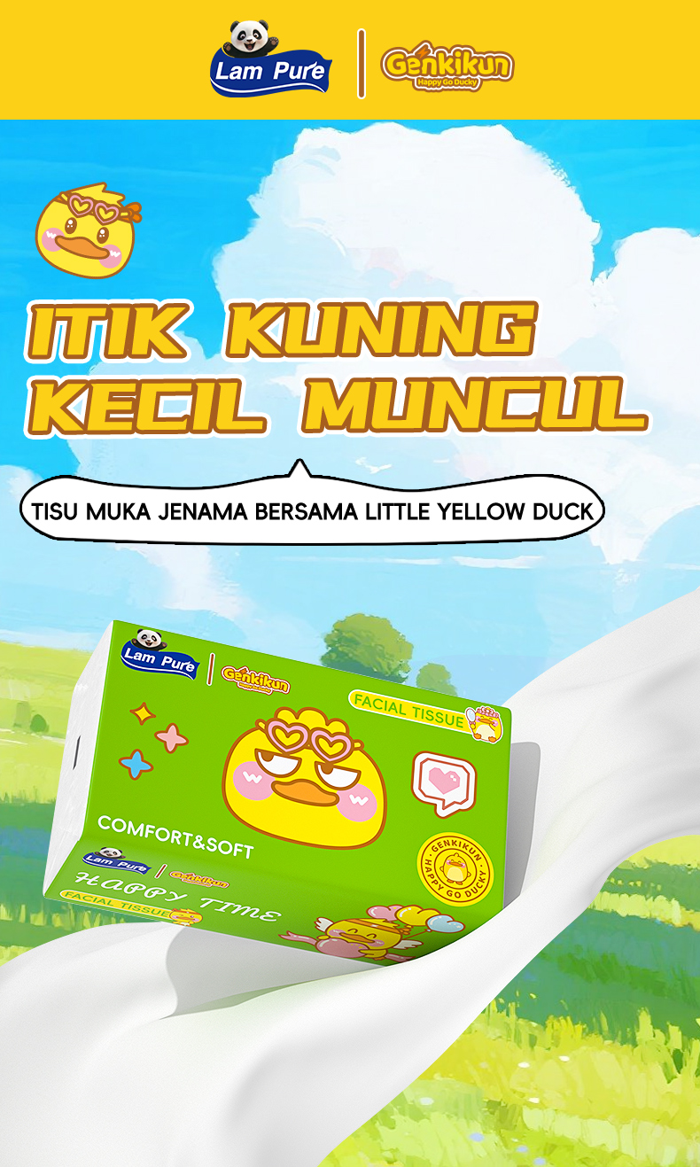 【12 Packs】LamPure Little Yellow Duck Facial Tissues 2-Ply Premium ...