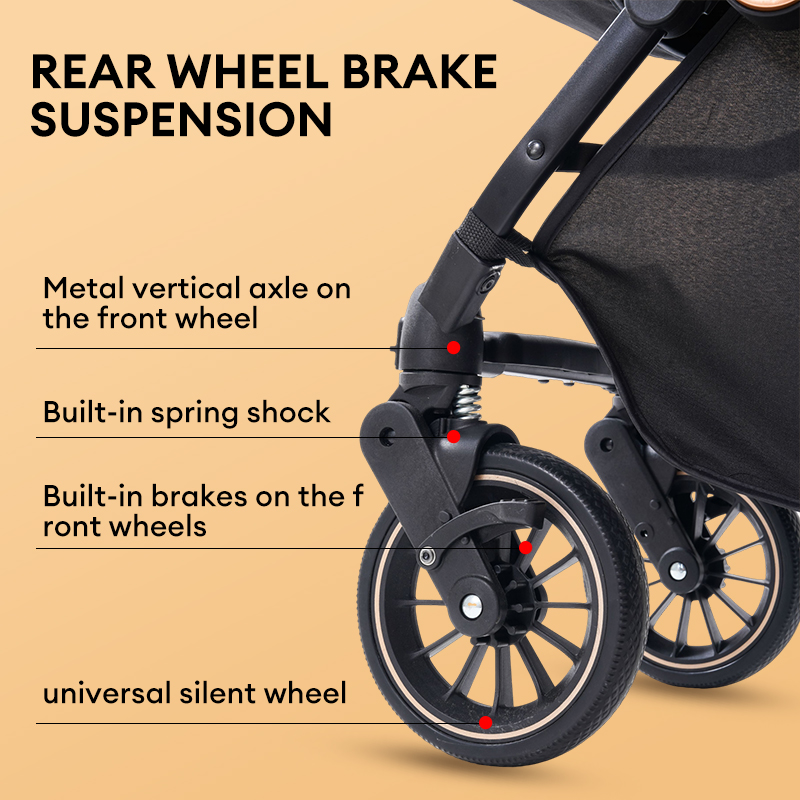 Beige baby Stroller Lightweight Foldable Compact Cabin Size Luggage ...