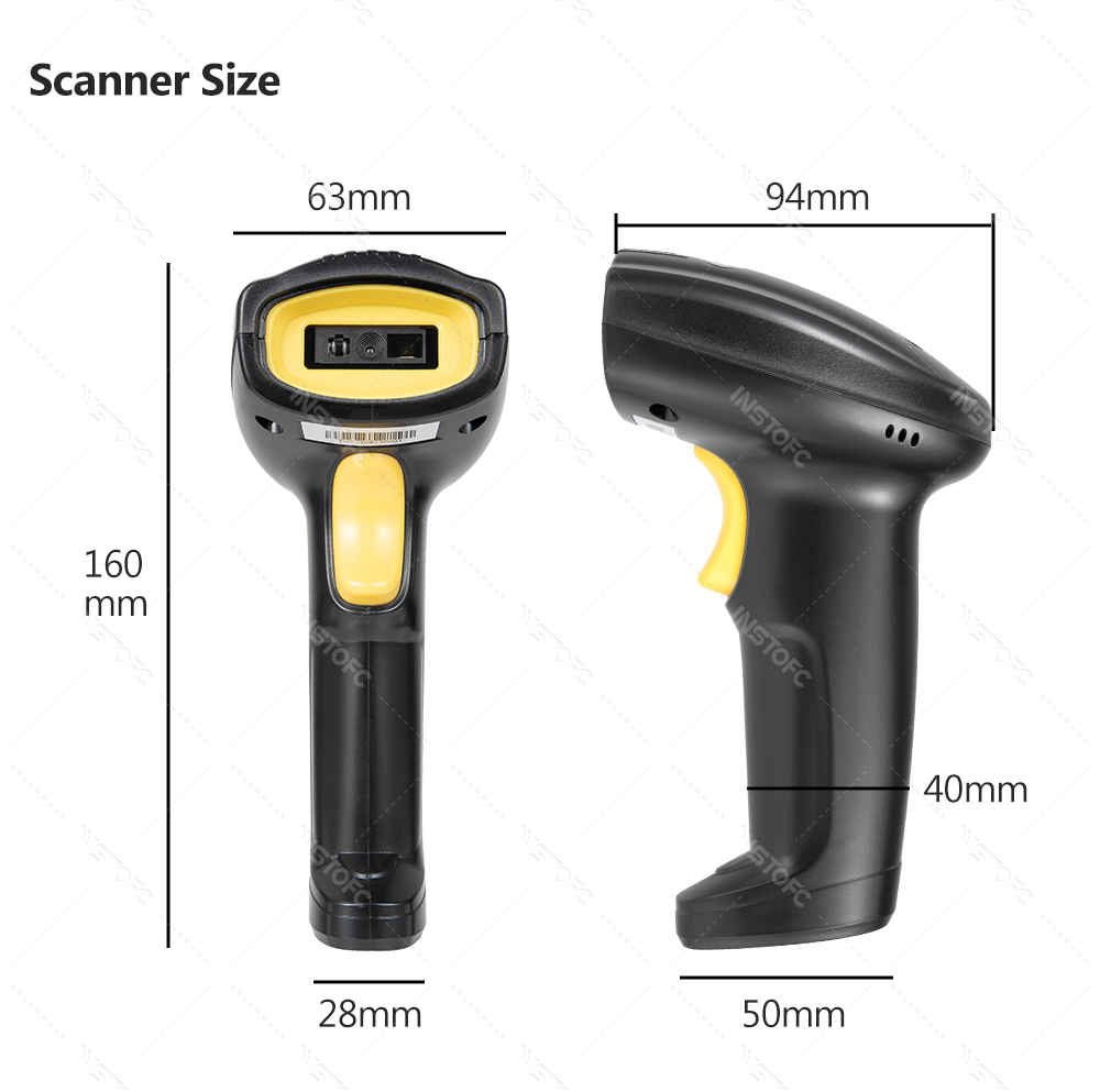 Handheld QR Code Reader Bluetooth Scanner Barcode Scanner 1D 2D Barcode ...