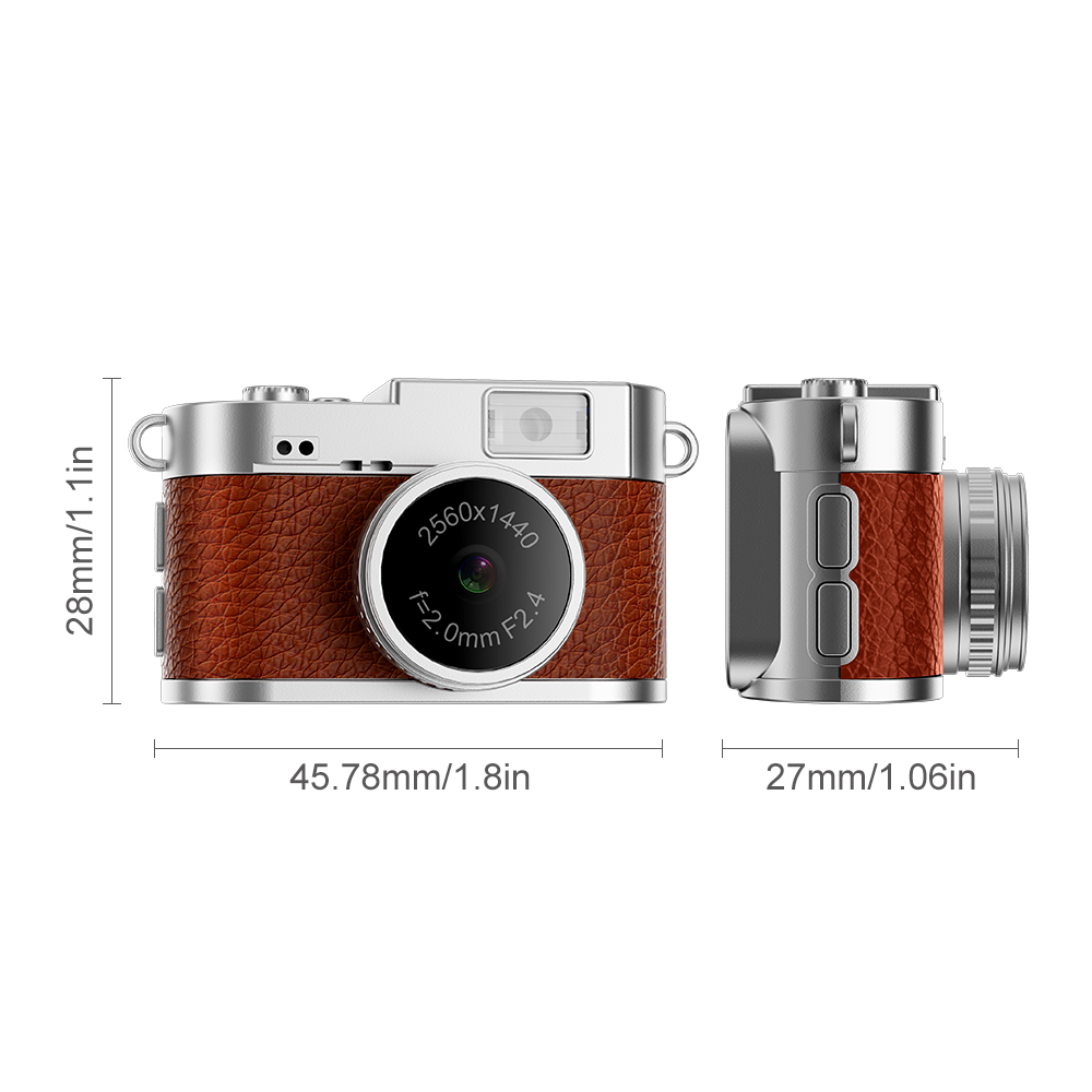 Mini Camera 1.47in Screen 2K HD Outdoor Sports Portable Video Recorder ...