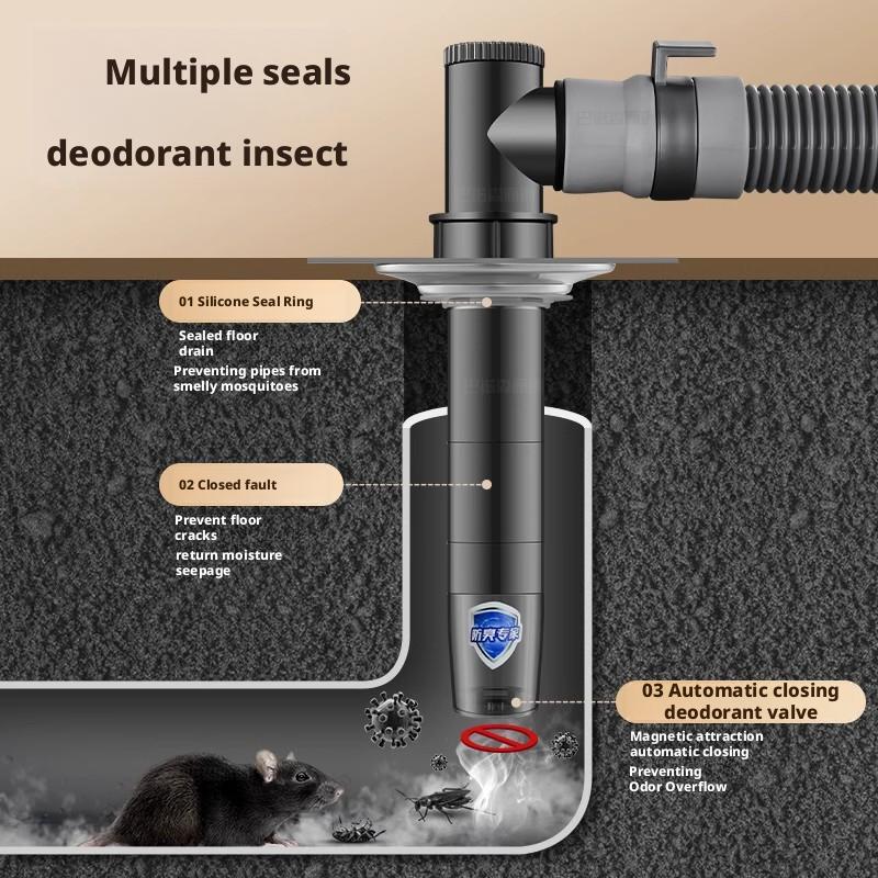 Washing machine drain pipe floor drain joint extended fault drainage ...