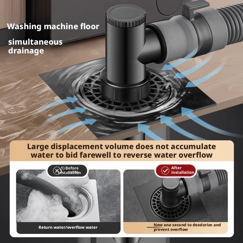 Washing machine drain pipe floor drain joint extended fault drainage ...