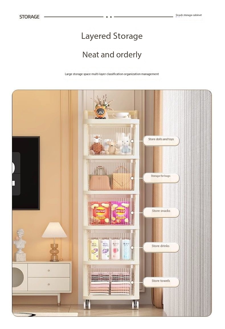 Muji Trolley Rack Drawer Cabinet Stroller Baby Storage Rack Trolley ...