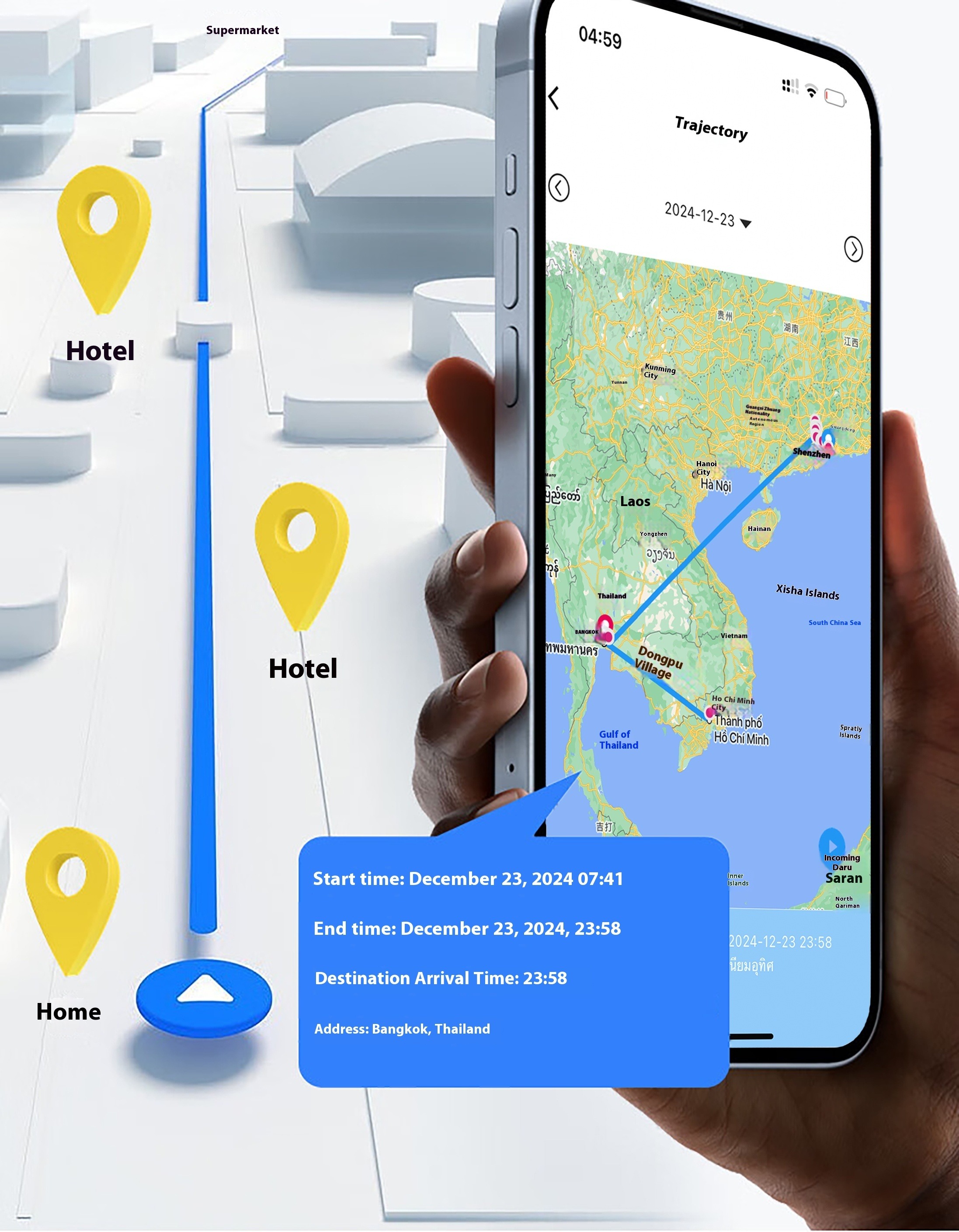 Android/IOS Bluetooth GPS Tracker for Dogs & Cats Work with Smart Tag ...