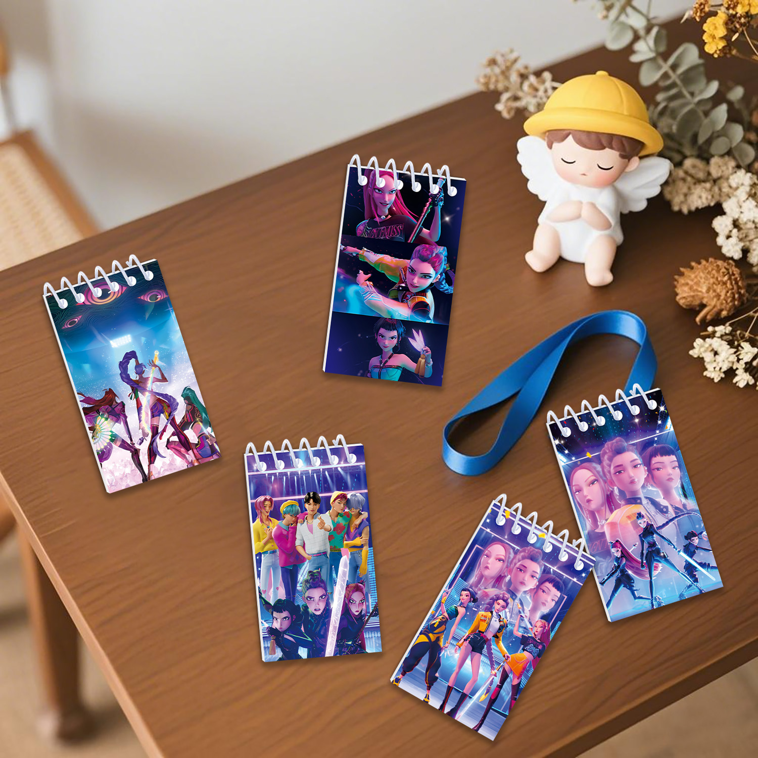 10PCS/Set New Small KPop Demon Hunters Notebook Rumi Jinu Derpy Tiger ...